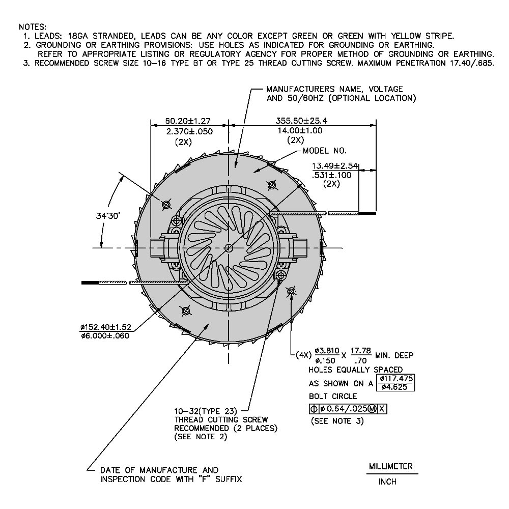 Ametek-Lamb (116125) Central Vacuum Motor - Call 1-800-322-2965