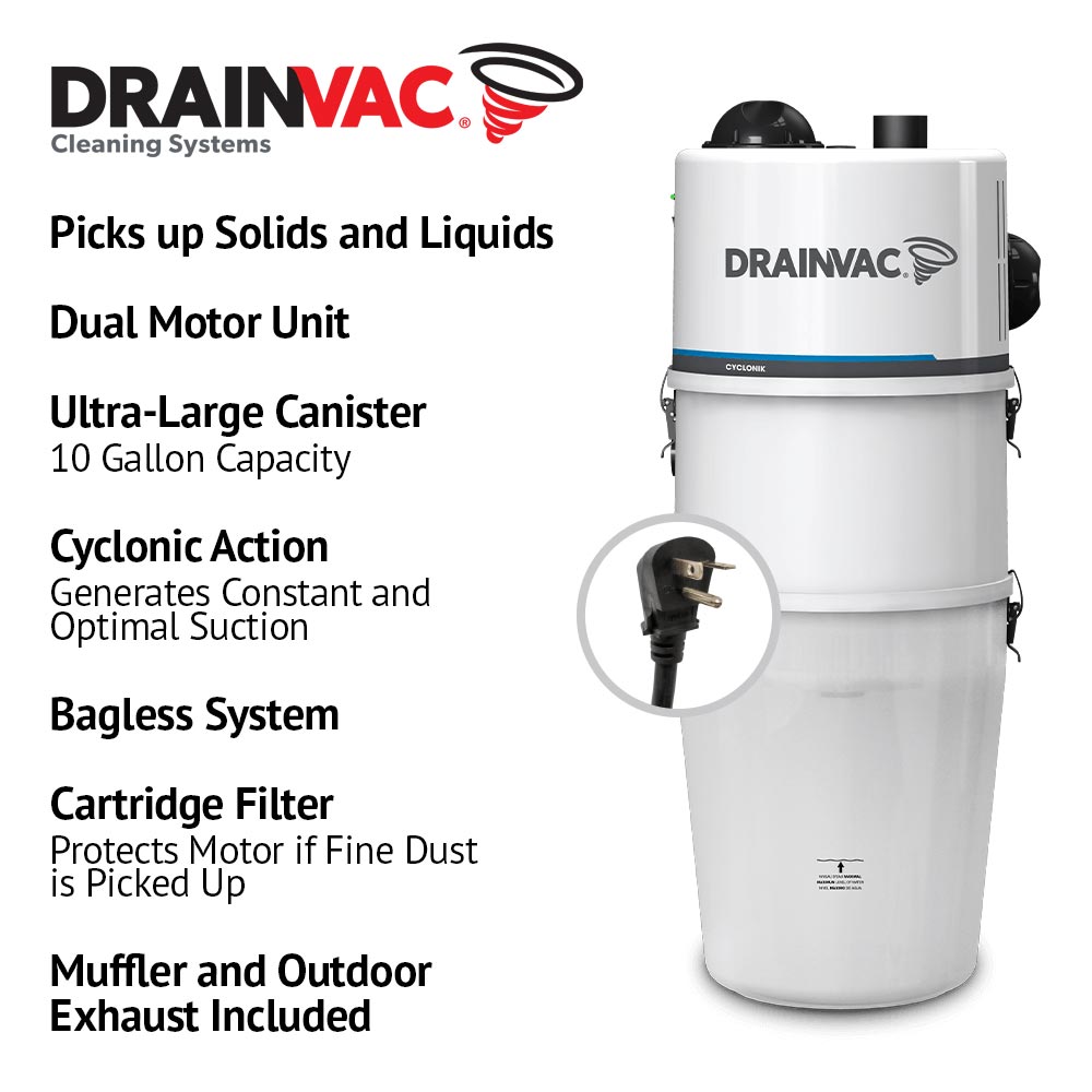 Drainvac DV1R15-CT Wet/Dry Central Vacuum System