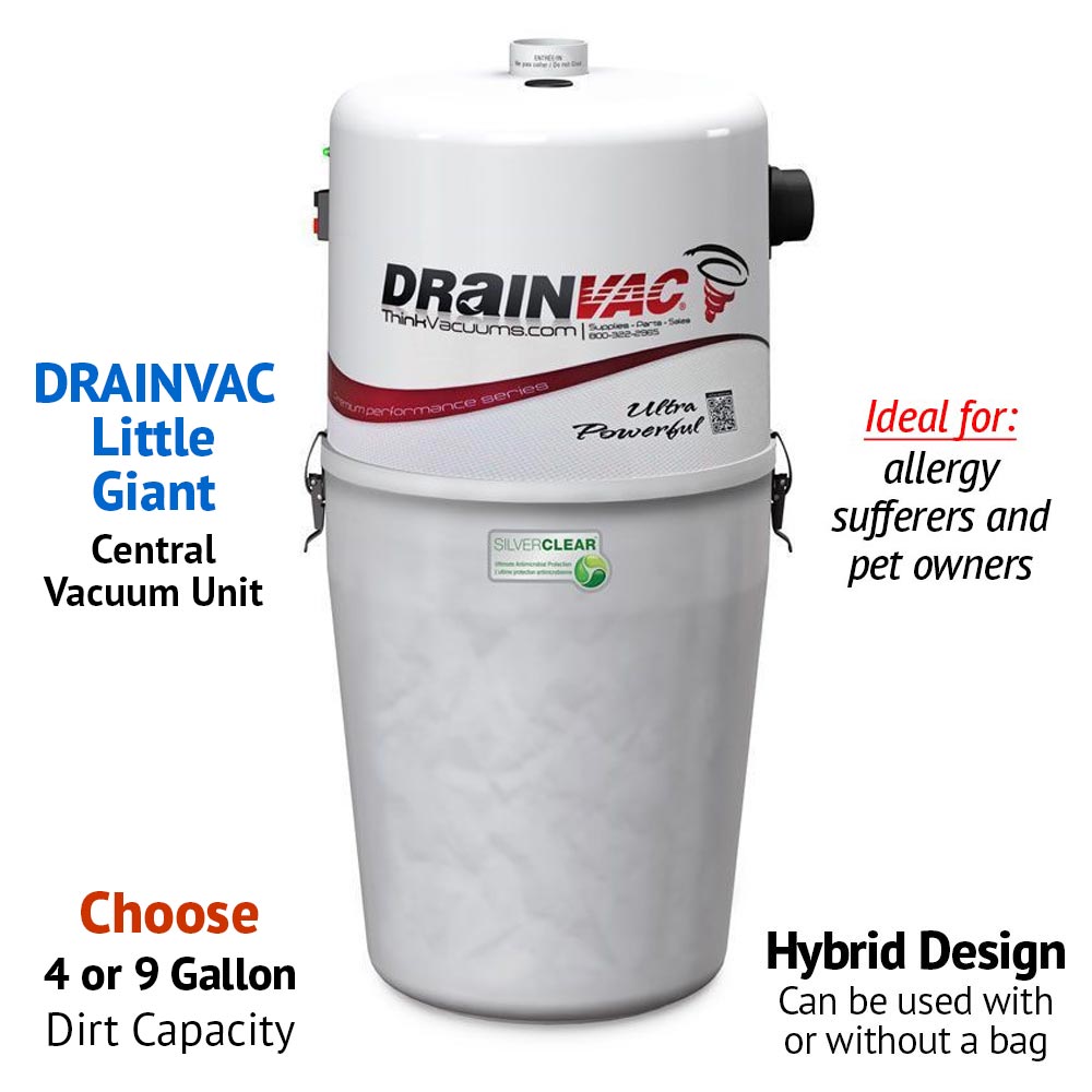 Drainvac Central Vacuum All In One Starter Package