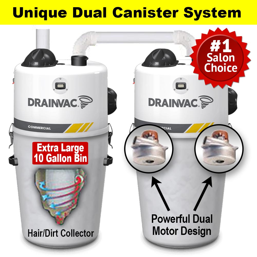 The Ultimate Hair Salon Vacuum by DrainVac - Salon Vac - Hair Salon ...