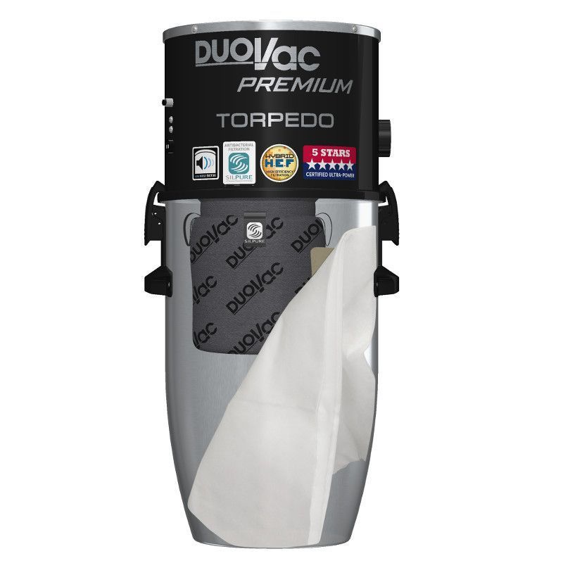 DuoVac Premium Torpedo Central Vacuum System