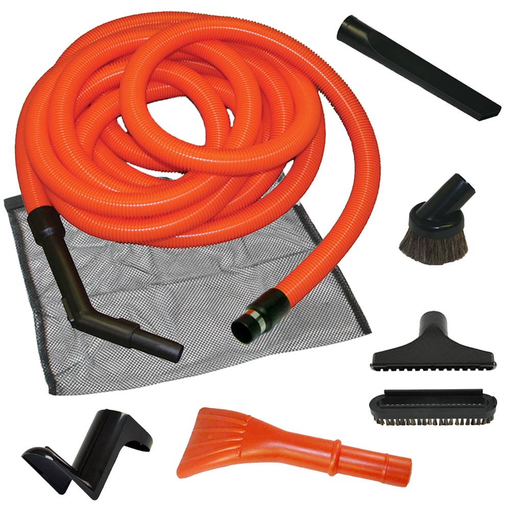 Deluxe Central Vacuum Car & Garage 30-Foot Kit