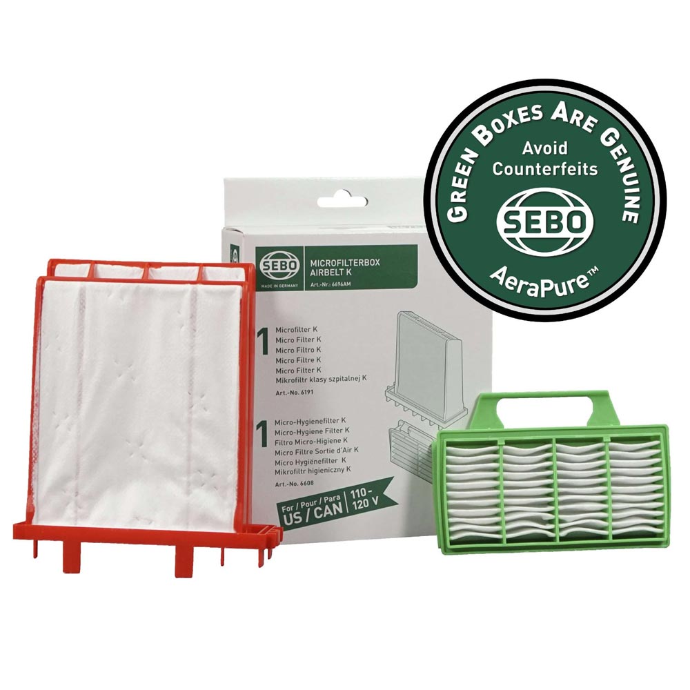 SEBO Airbelt K Series Filters 6696AM | Sebo K1, K2, & K3 Filters
