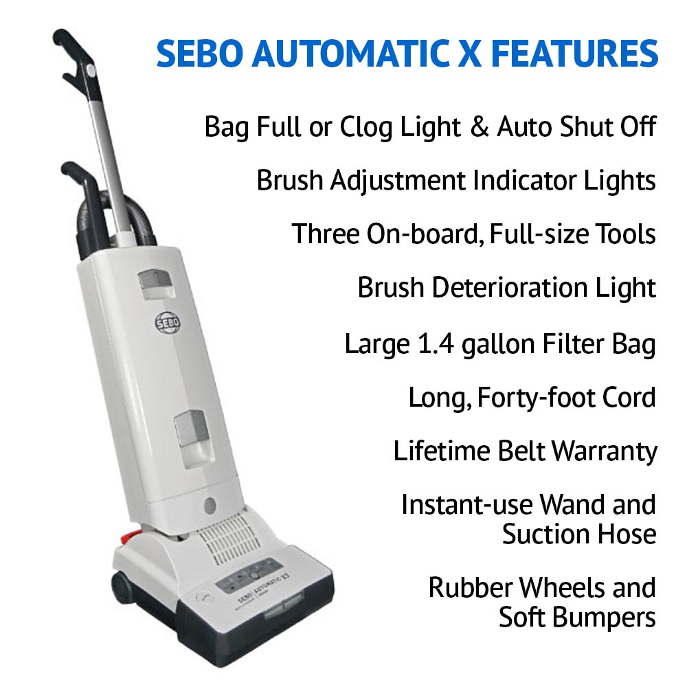SEBO Automatic X7 Premium Upright Vacuum White (91542AM )