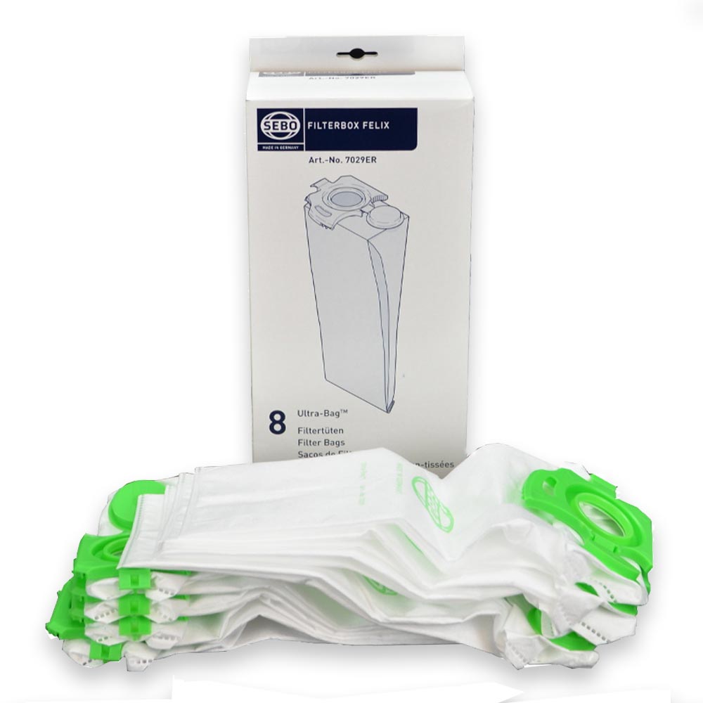 SEBO Felix and Dart Filter Bags (7029ER) - 8-Pack