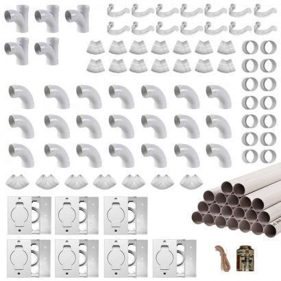 Premium 15-Inlet Central Vacuum Installation (& Pipe) Kit