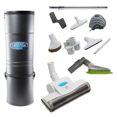 Cana-Vac E-425 Central Vacuum With LS Rug and Floor Kit