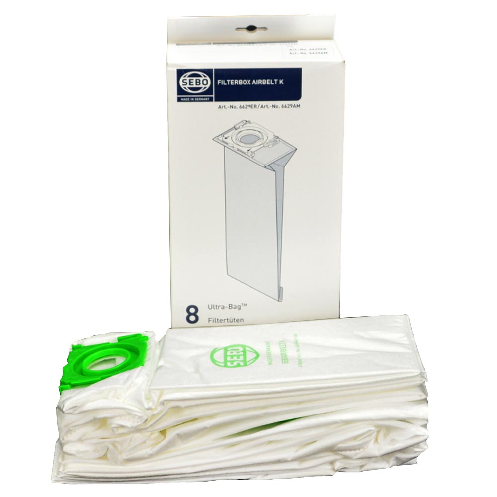 SEBO Airbelt K Filter Bags (6629AM) 8-Pack