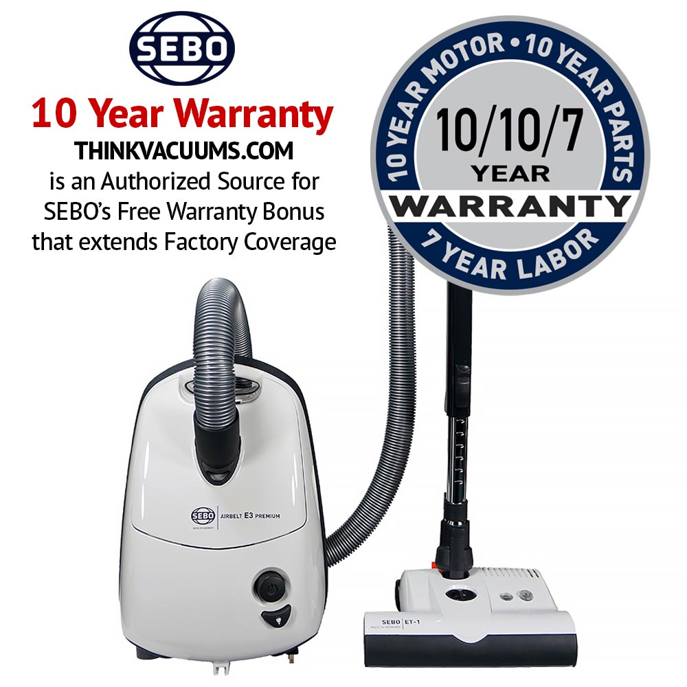 SEBO Airbelt E3 | White SEBO Premium Canister Vacuum