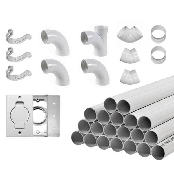 Premium 1-Inlet Central Vacuum Installation (& Pipe) Kit