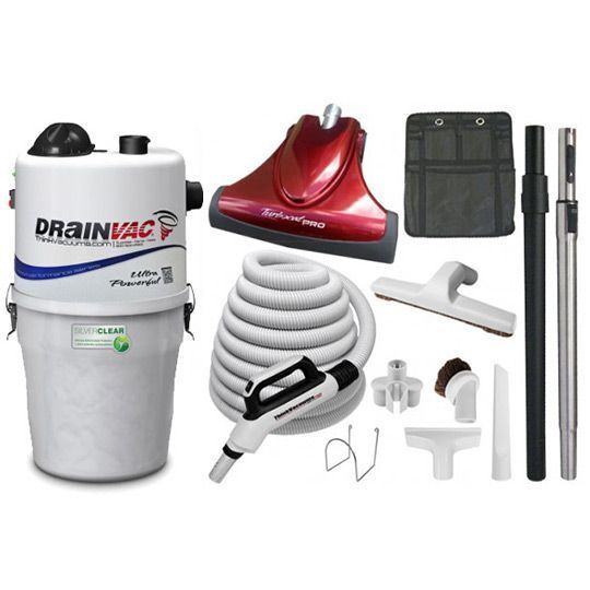 Drainvac Turbo Central Vacuum & TurboCat Pro Combo Kit