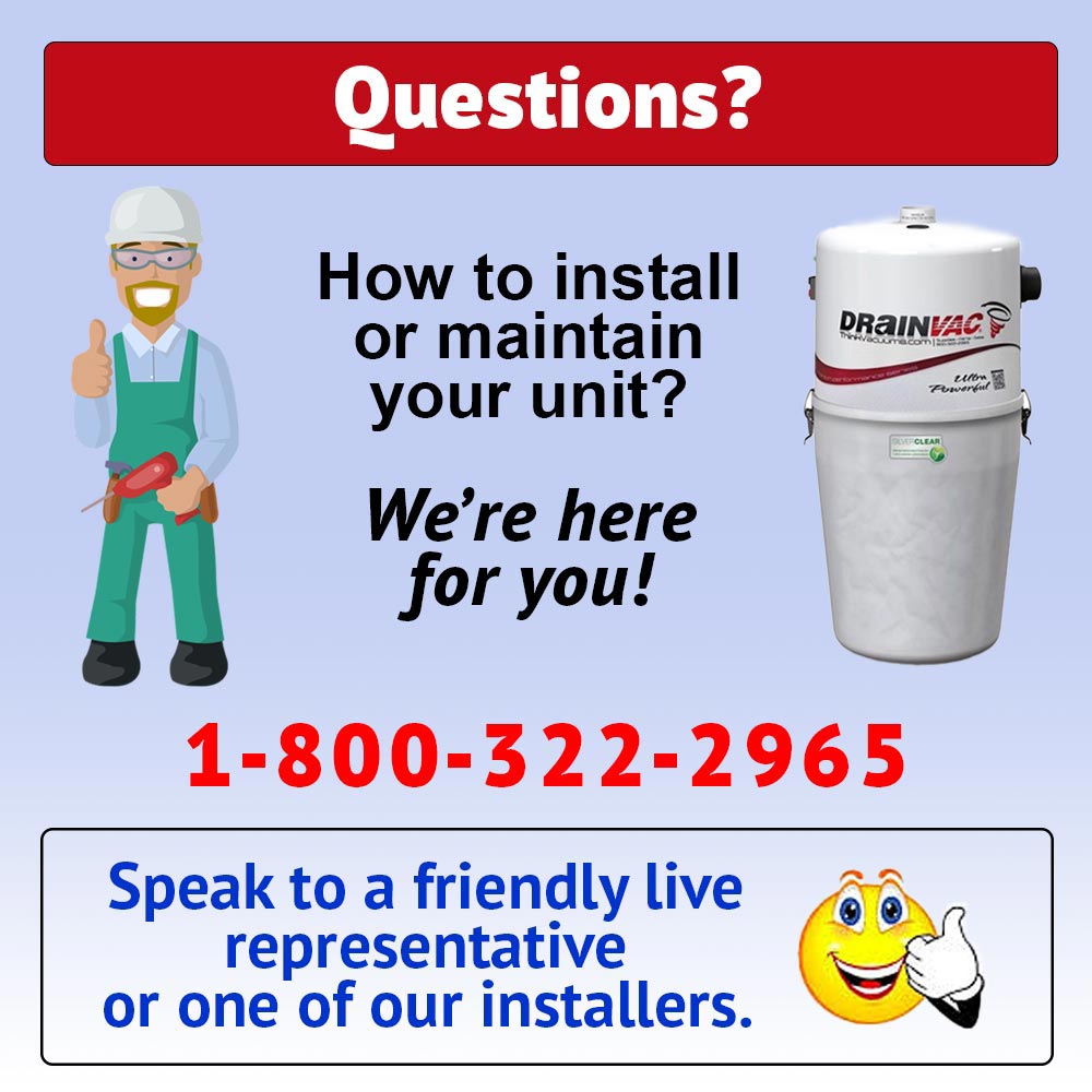 DrainVac Twin Turbo Central Vacuum