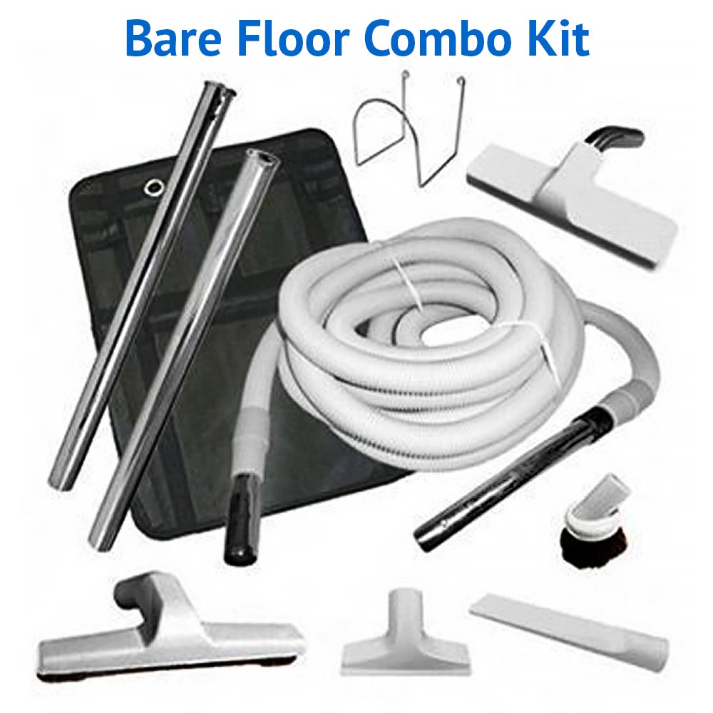 Drainvac Twin Turbo Central Vacuum And Bare Floor Combo Kit