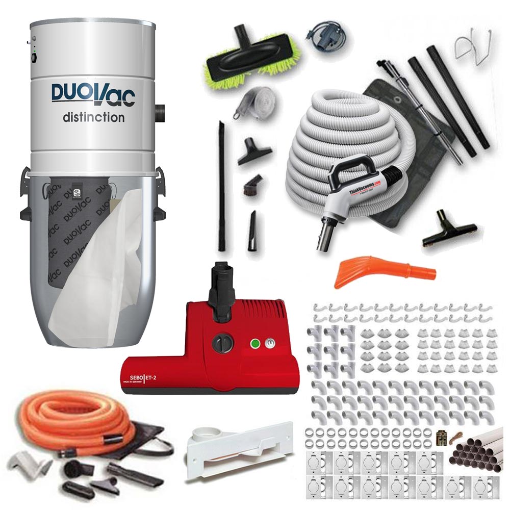 DuoVac Estate Central Vacuum Package (Complete 12 Inlet kit w PVC)