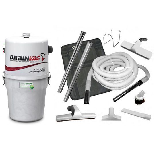 Drainvac Viper Central Vacuum and Bare Floor Combo Kit