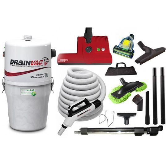 Drainvac Cobra/Powerhouse Central Vacuum And Estate Combo Kit