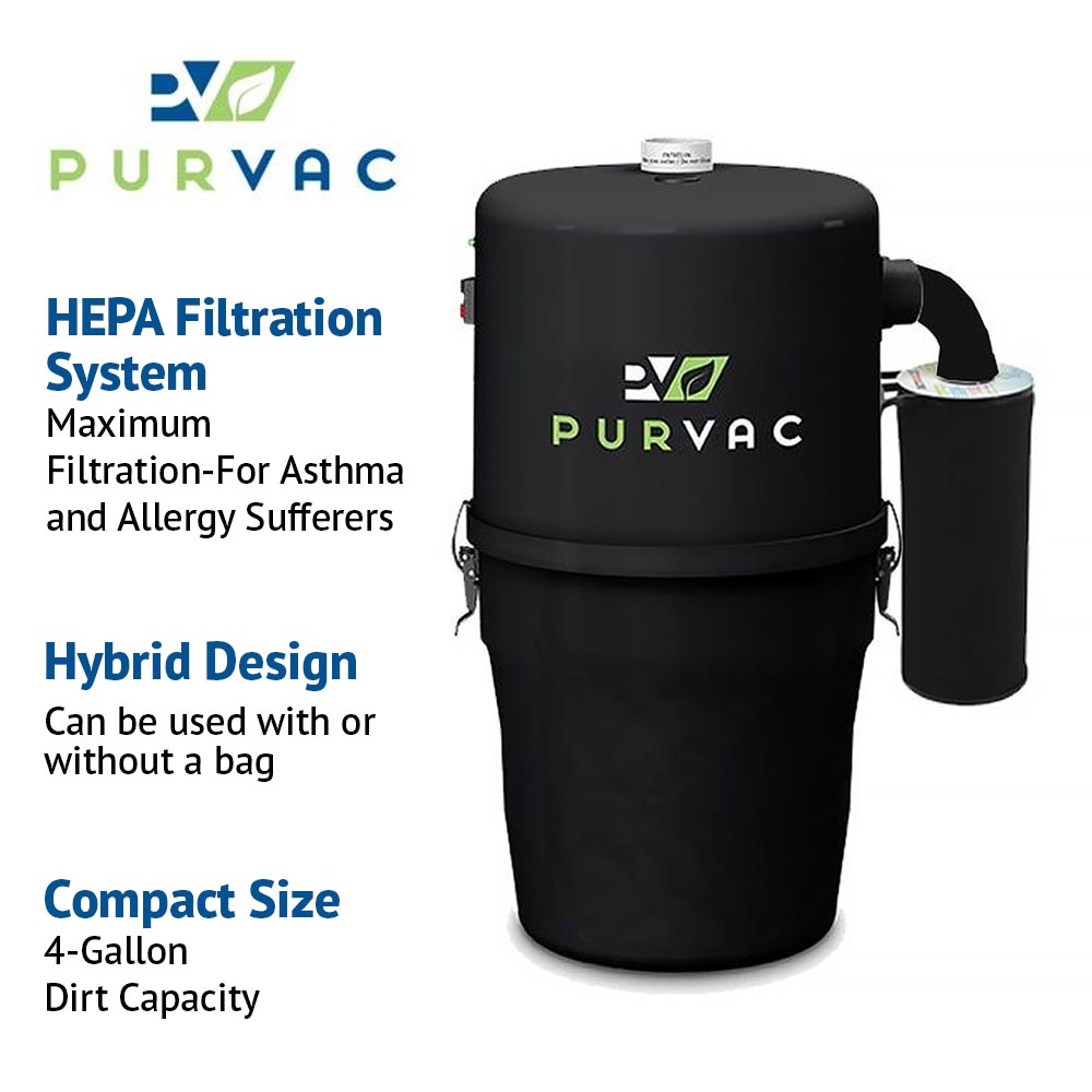 Purvac Central Vacuum 4 Inlet Builders Package | Lifetime Warranty