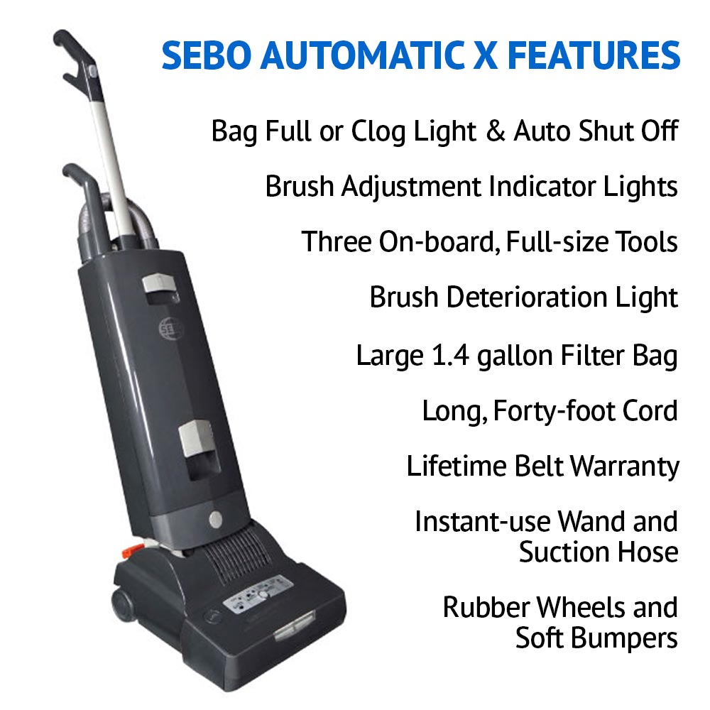 SEBO Automatic X7 Premium Upright Vacuum Graphite Black (91543AM )