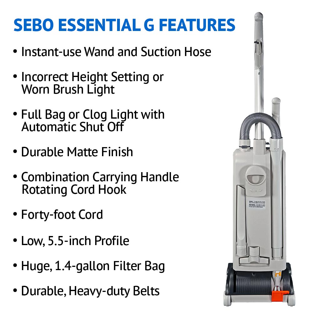SEBO Essential G5 Upright Vacuum Cleaner (90407AM)