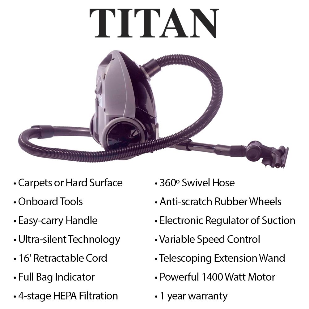 Titan T1400 Compact Canister Vacuum Cleaner
