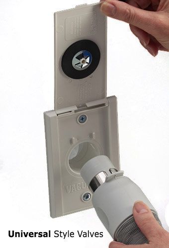 VacuValve - Full Door Wall Inlet (White, Black, and Almond)