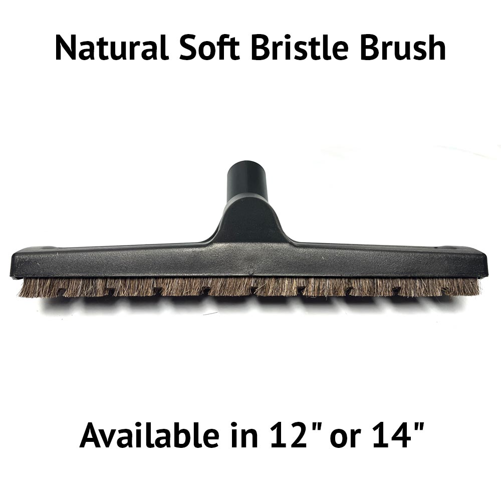 12" or 14" Swivel Neck Wood Floor Brush for Central Vacuums